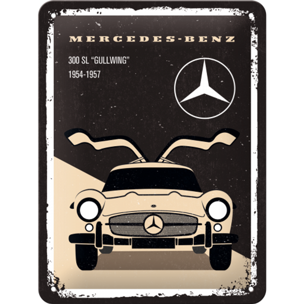 Mercedes-Benz Logo Evolution - Metallskilt - METALLSKILT.NO